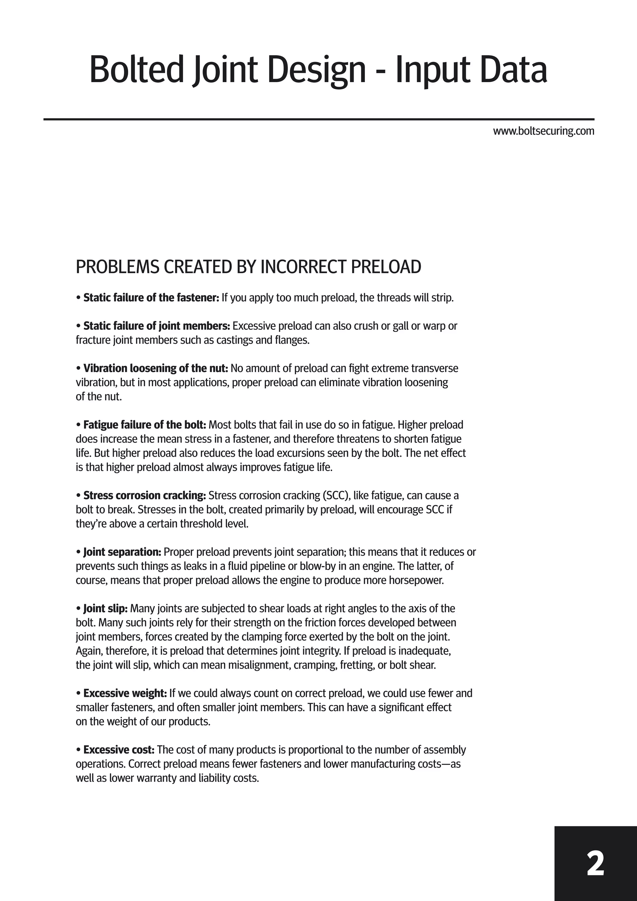 Bolted joint design | PDF