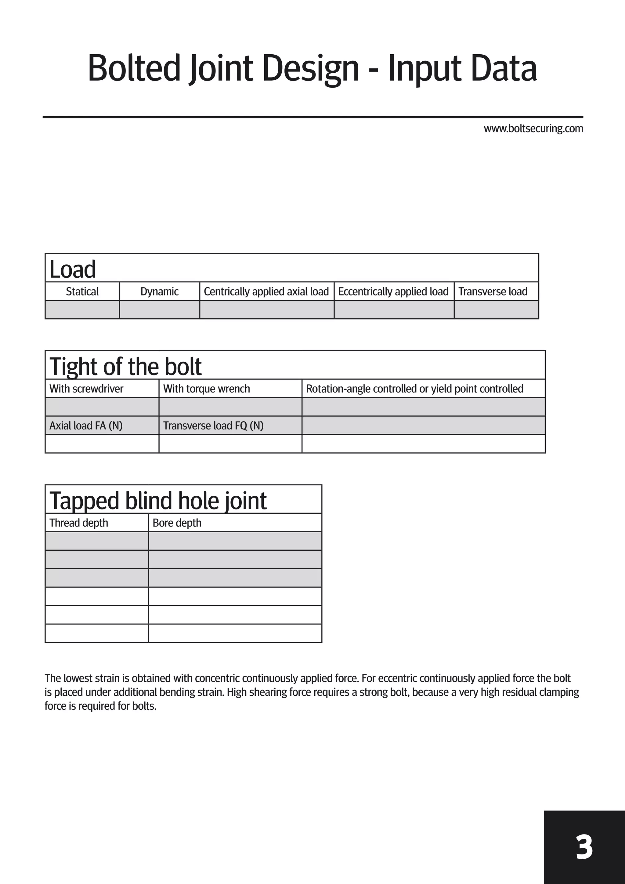 Bolted joint design | PDF