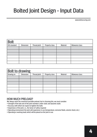 Bolted joint design | PDF