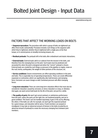 Bolted joint design | PDF
