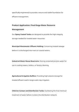 Bolted Steel Tanks as effluent tank Safely contains treated water ...