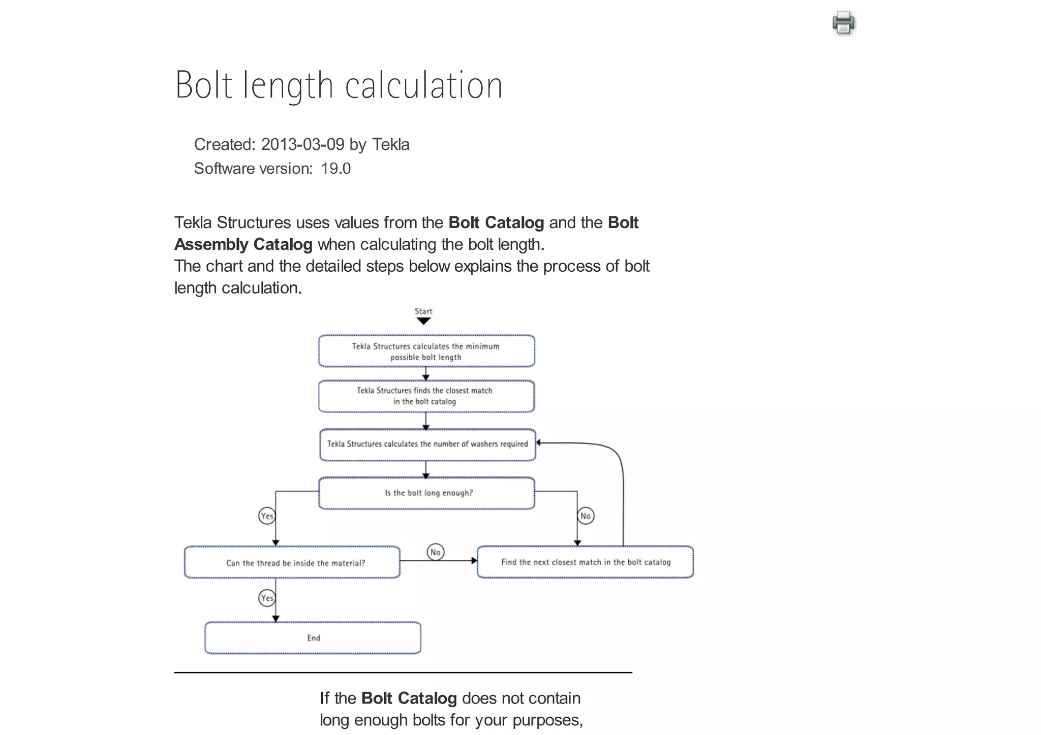 Bolt length calculation tekla user assistance | PDF