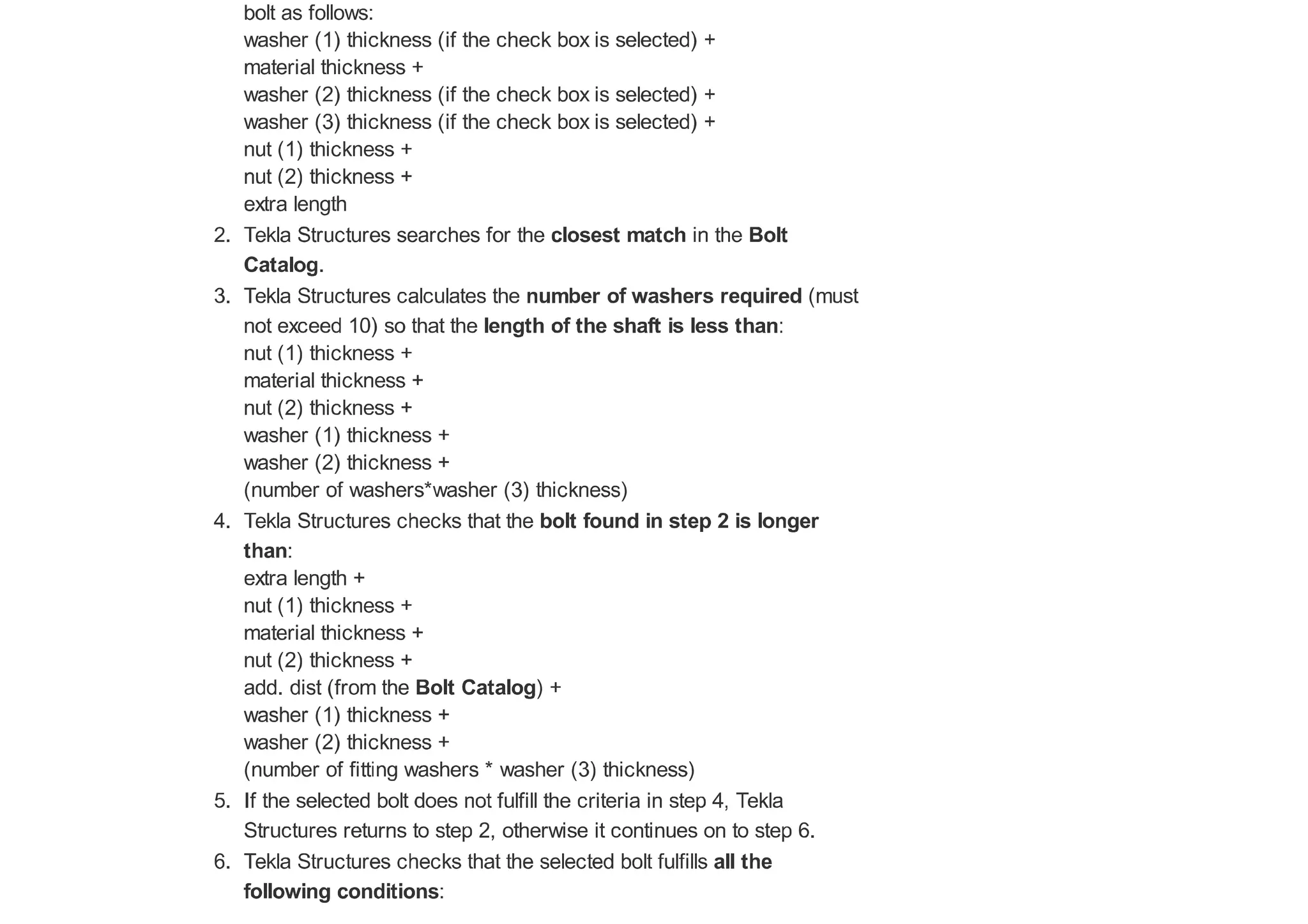 Bolt length calculation tekla user assistance | PDF