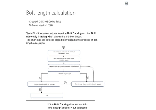 Bolt length calculation tekla user assistance | PDF