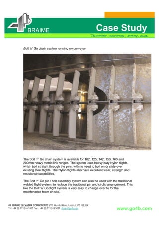 Bolt n go Chain and Flight system for Drop Forged Chains - CASE STUDY ...