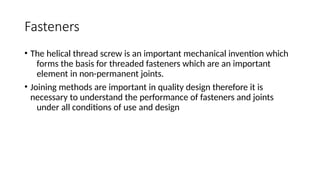 Bolt Nuts as machine element design analysis | PPTX