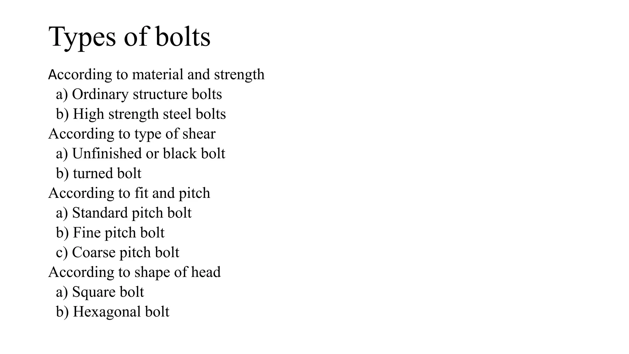 Bolts | PPTX