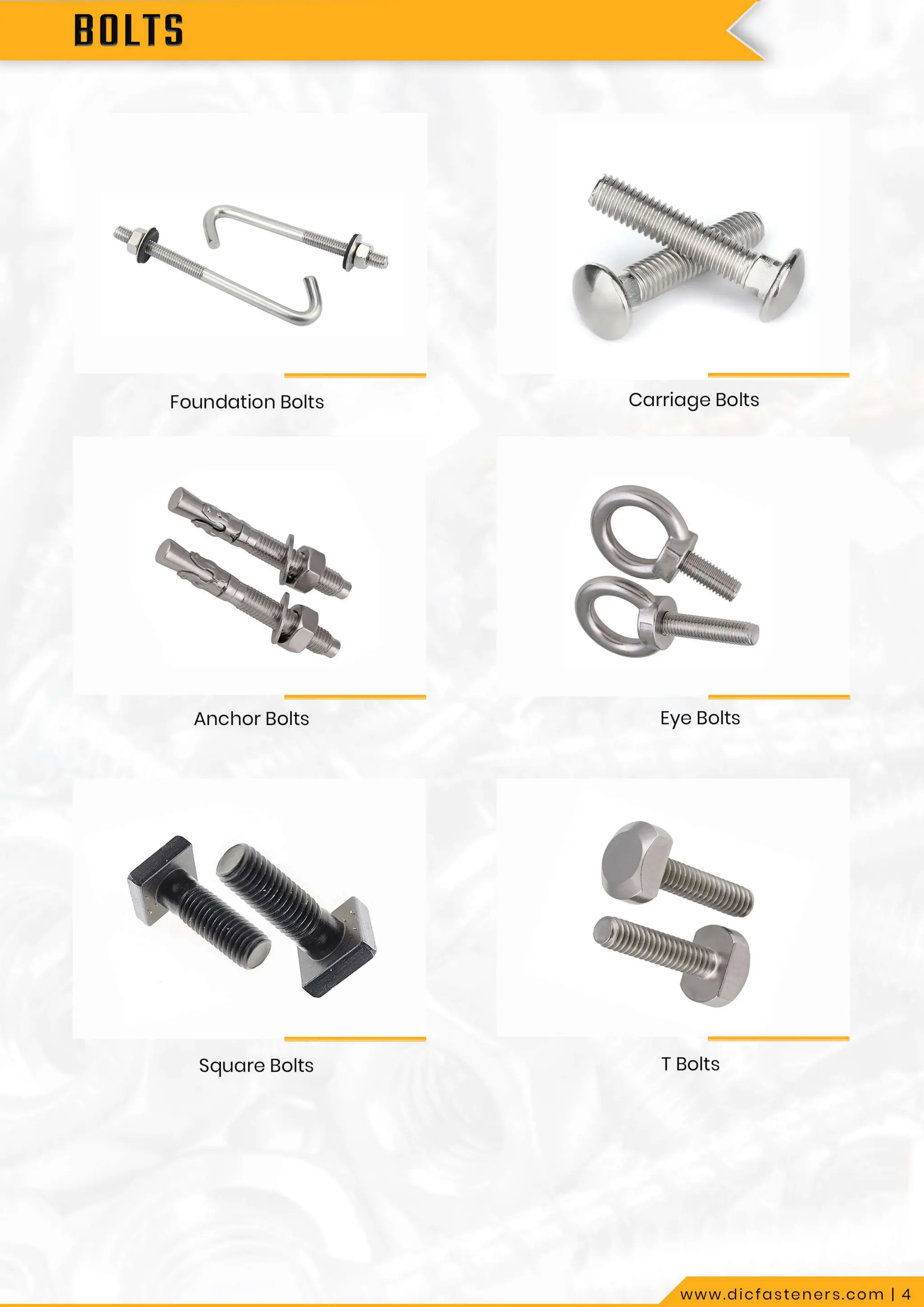 Suppliers and Exporters of Industrial Bolts | PDF
