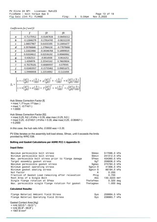 Bolt torque calculation as per ASME Section VIII Div. 1. | PDF