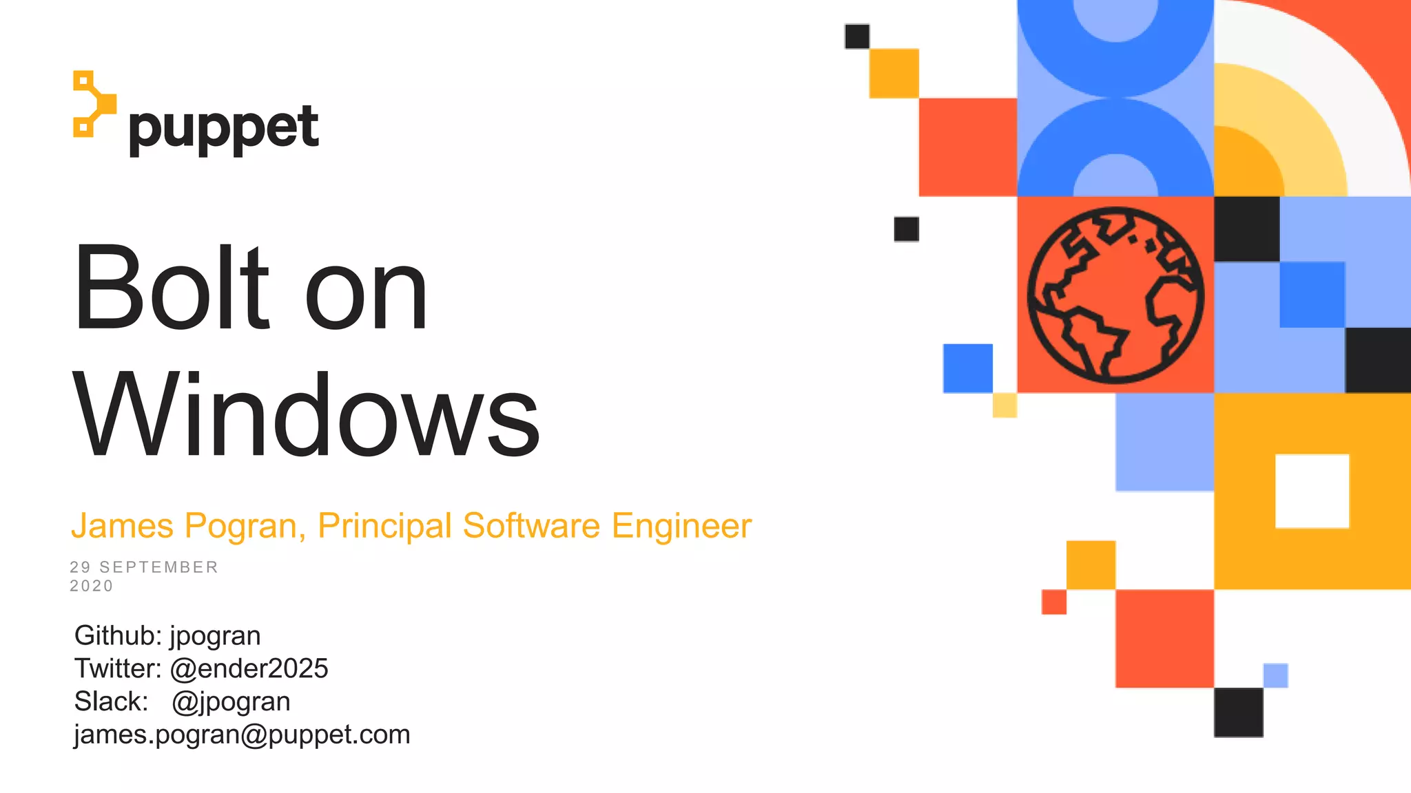 Bolt on Windows - James Pogran | PPTX