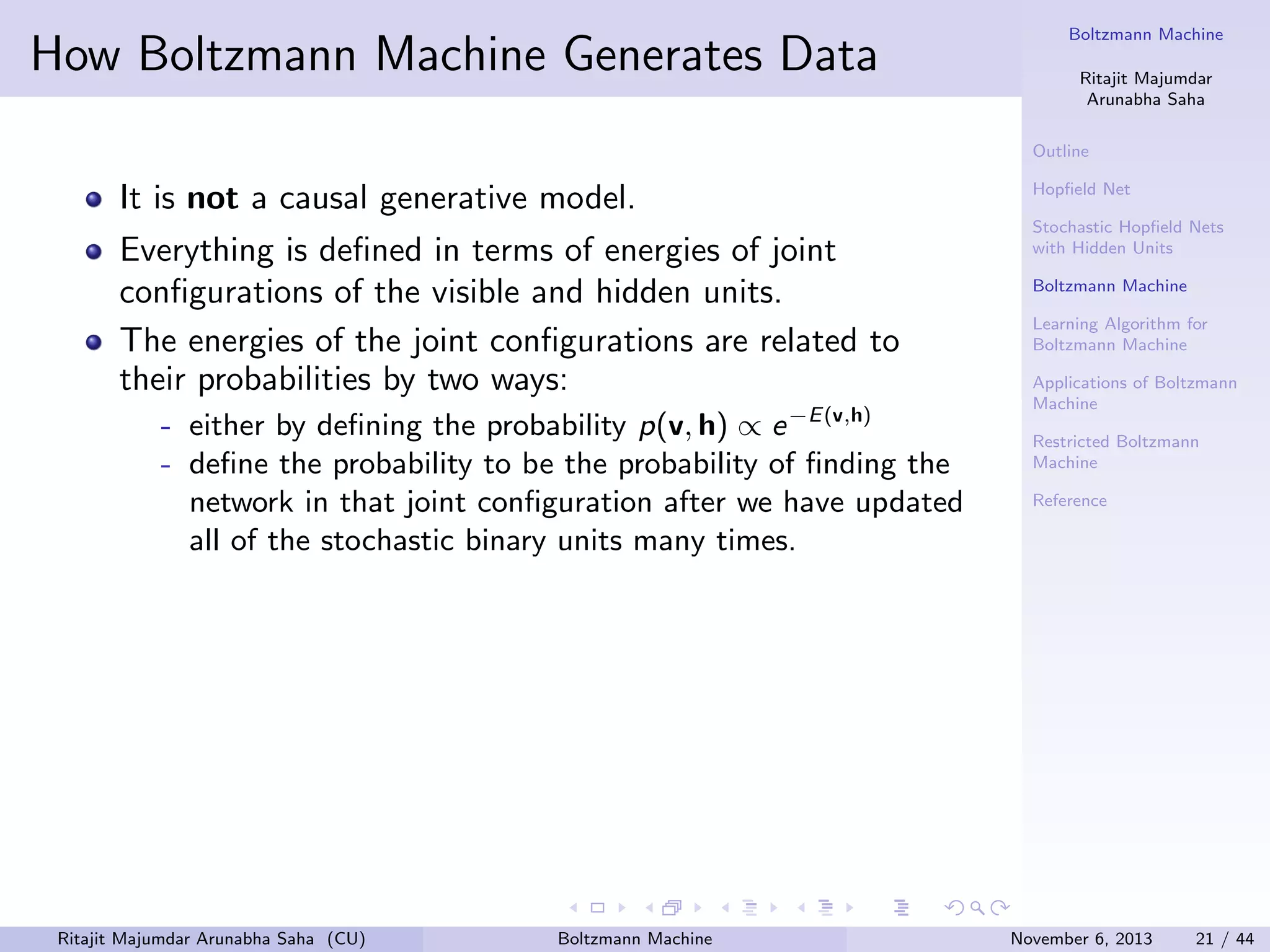 Brief Introduction to Boltzmann Machine | PDF