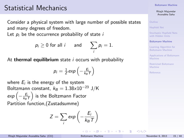Brief Introduction to Boltzmann Machine | PDF