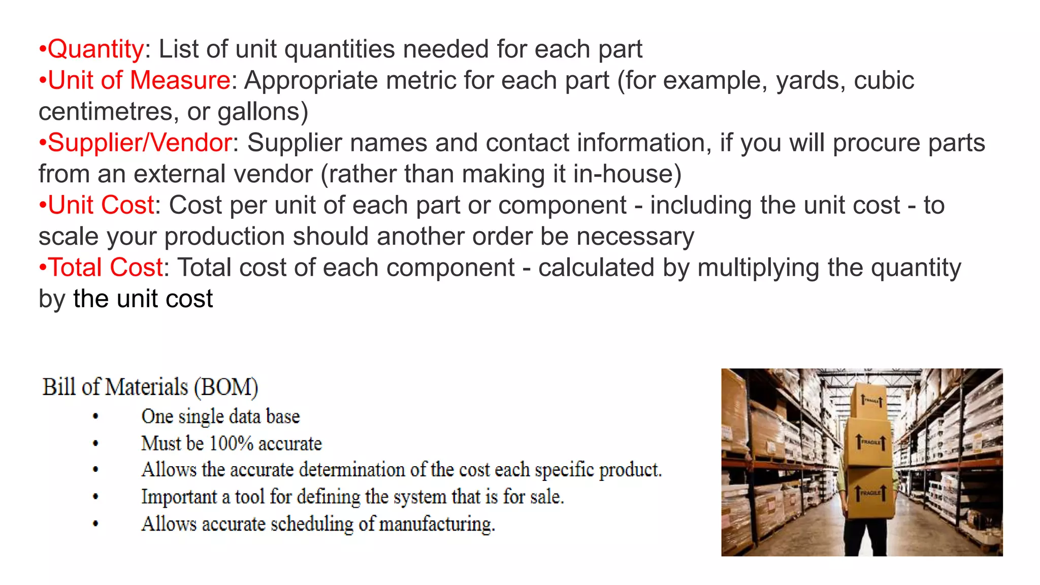 Bill of Material | PPTX