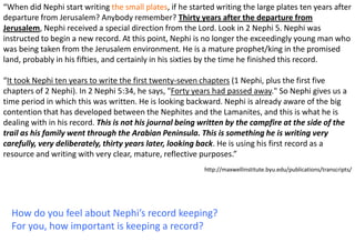 2013 Book of Mormon: Chapter 3 (Institute lesson by hgellor) | PPT