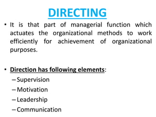 BUSINESS ORGANIZATION AND MANAGEMENT - B.Com I SEM- UNIT-3 | PPTX