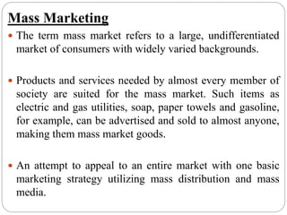 BASICS OF MARKETING - Unit-2- Osmania University | PPT