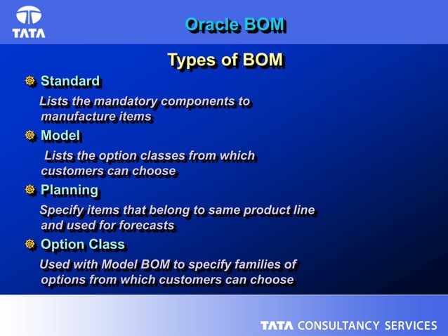 Oracle BOM 11i Training Presentation.ppt