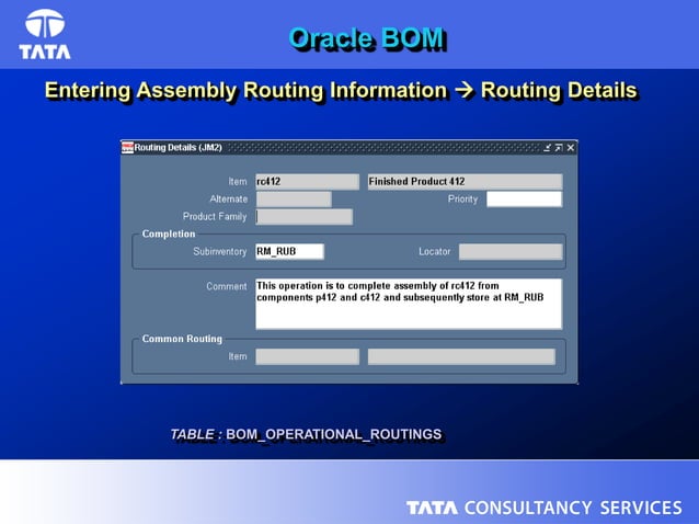 Oracle BOM 11i Training Presentation.ppt