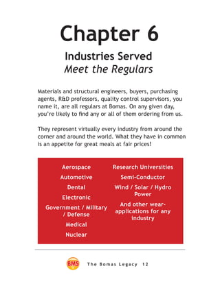 The Bomas Legacy - A Machining of Ceramics Story for Materials ...