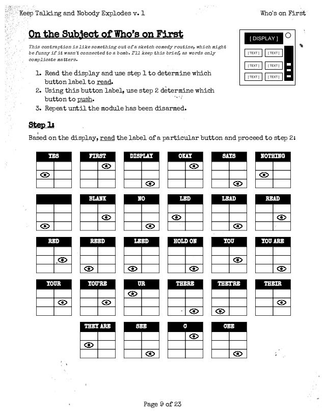 Keep talking and nobody explodes manual differences - vereoh