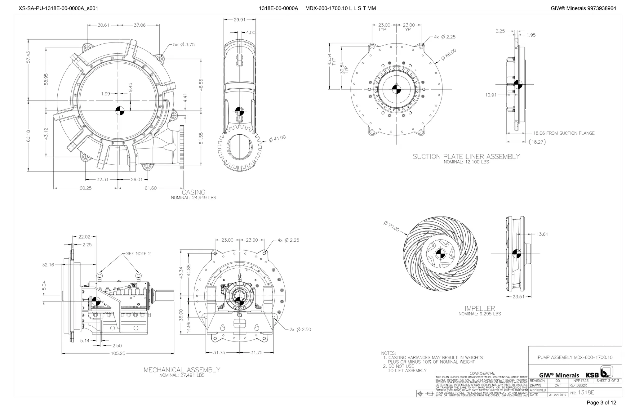 Bomba GIW - Componentes, pernos y dimensiones de la bomba.pdf