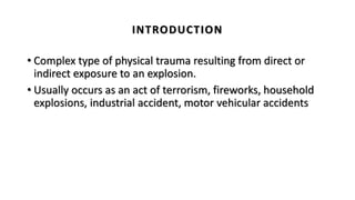 Bomb and blast injury | PPTX