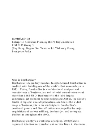 BOMBARDIER Enterprise Recourses Planning (ERP) Imple.docx