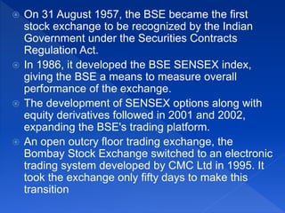 Bombay stock exchange | PPTX