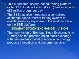 Bombay stock exchange | PPTX