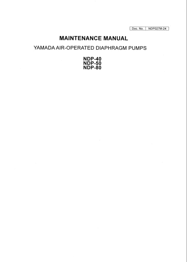 Bomba yamaha manual de mantenimiento ndp 40-50-80 | PDF | Sports Equipment | Sports