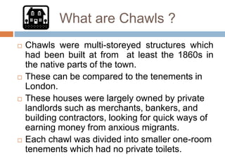 Bombay Chawls Class 10 History Project | PPTX
