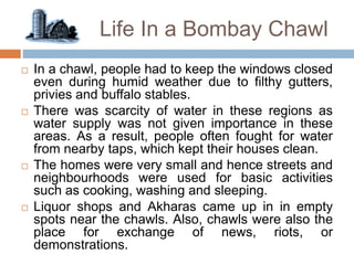 Bombay Chawls Class 10 History Project | PPTX