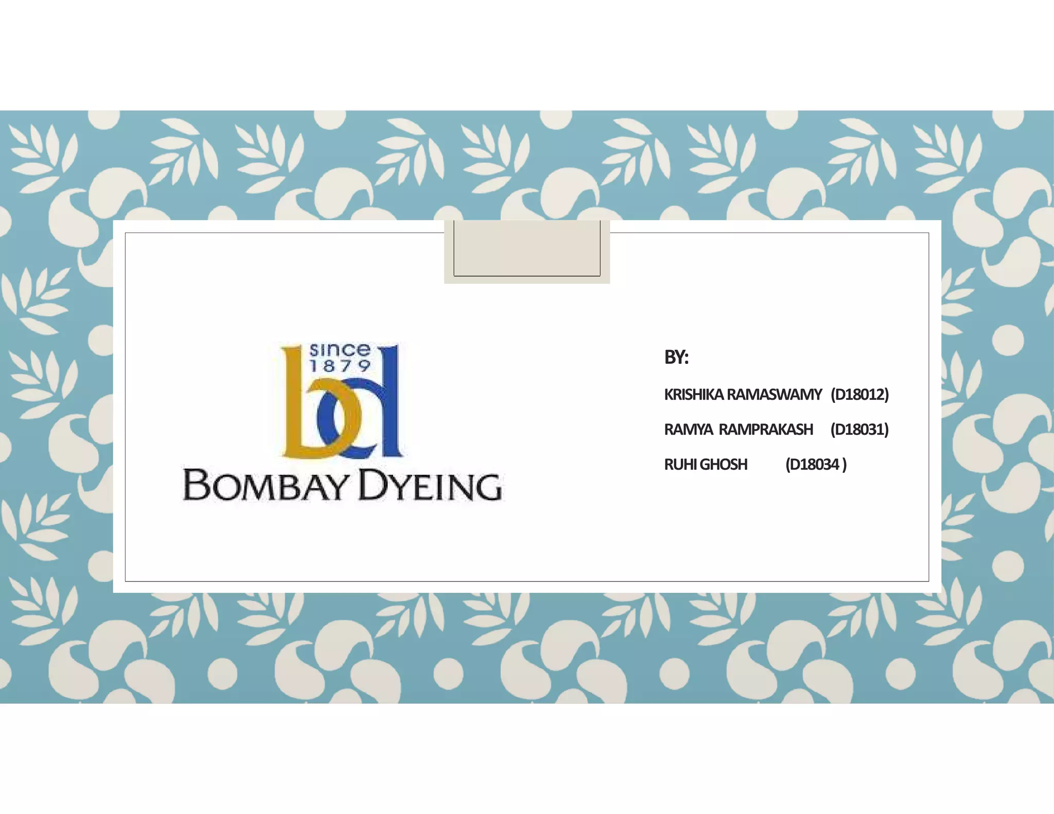 Bombay dyeing | PDF