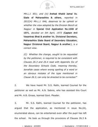 Bombay hc 101017 school leaving certificate | PDF