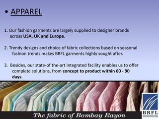 Bombay rayon fashions limited | PPTX