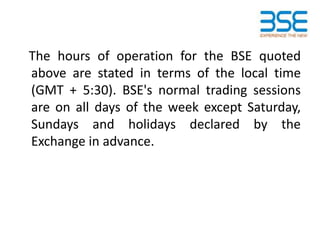 Bombay stock exchange | PPTX