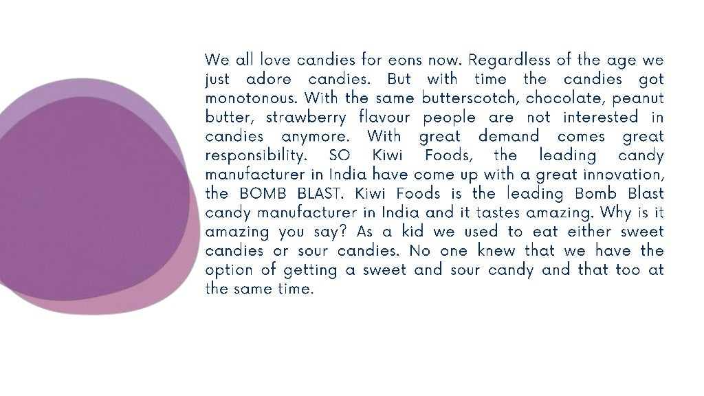 Bomb Blast Candies by Kiwi Foods.pptx