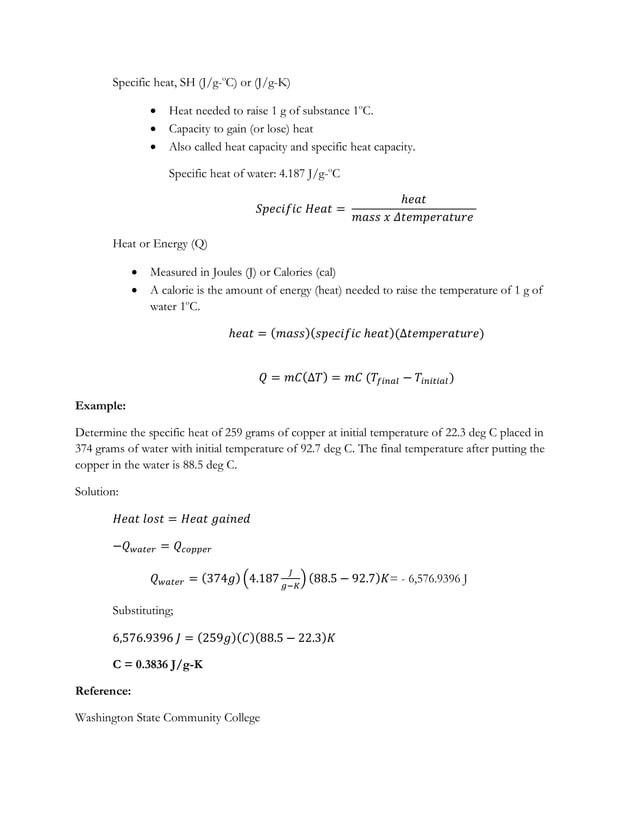 Bomb calorimeter experiment | PDF | Chemistry | Science