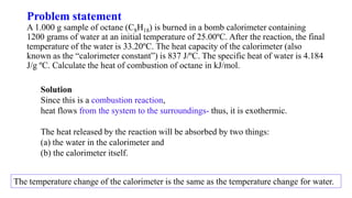 Bomb Calorimeter Equation