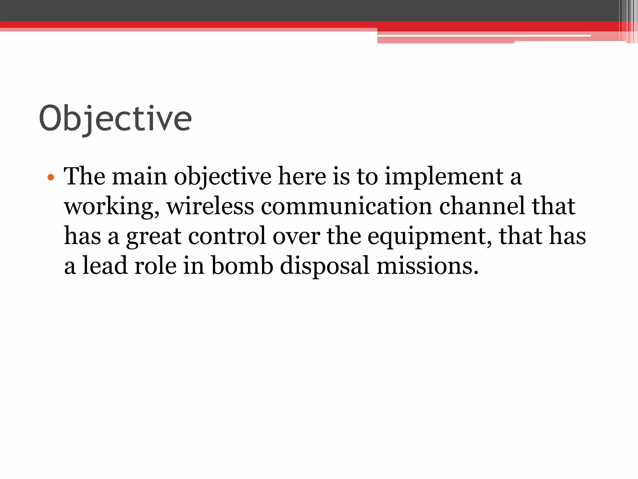Increasing Safety Bomb Disposal missions | PPTX