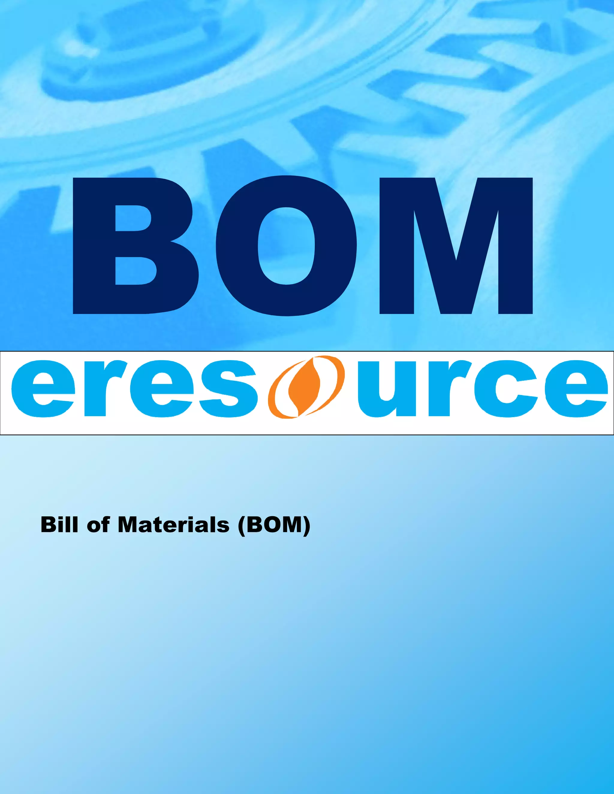Bom bill of material eresource | PDF
