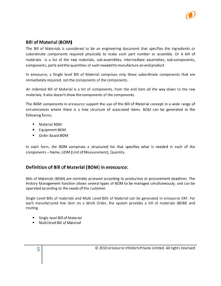 Bom bill of material eresource | PDF