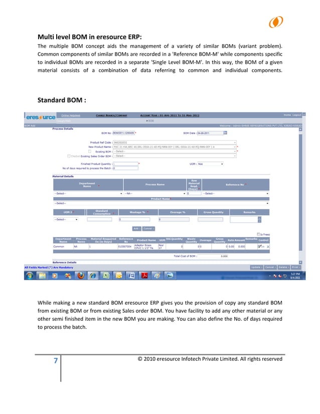 Bom bill of material eresource | PDF