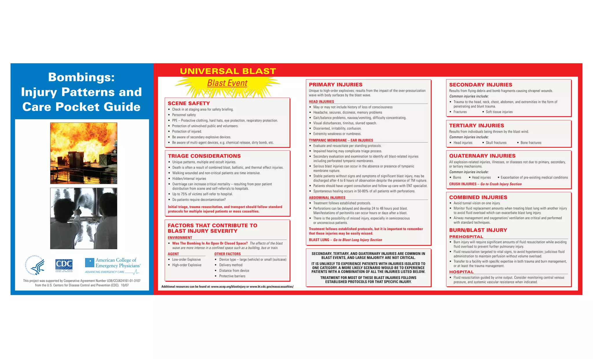 Bombings Injury Patterns And Care Pocket Guide | PDF