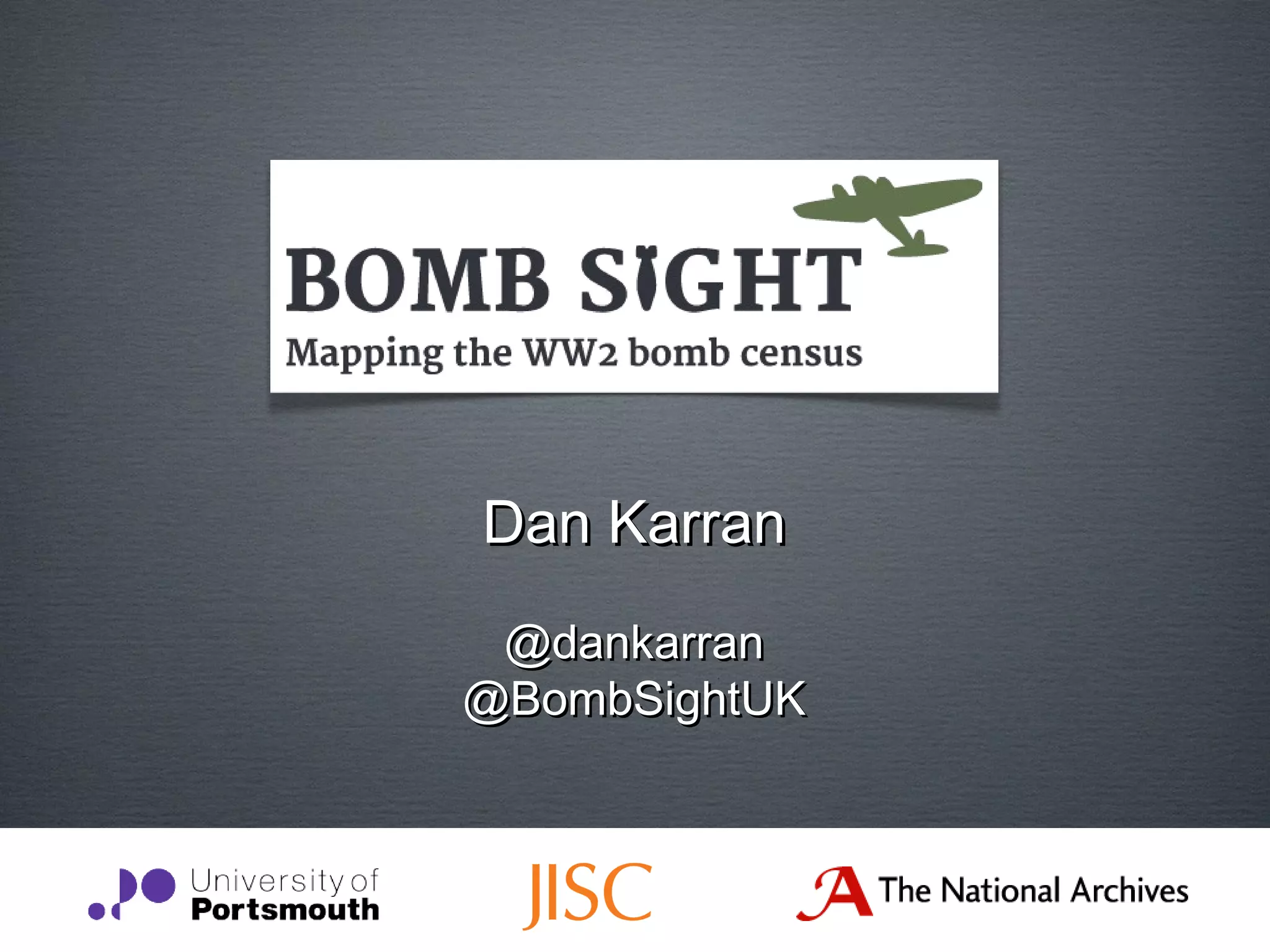 Bomb Sight presentation for Geomob London | PPT
