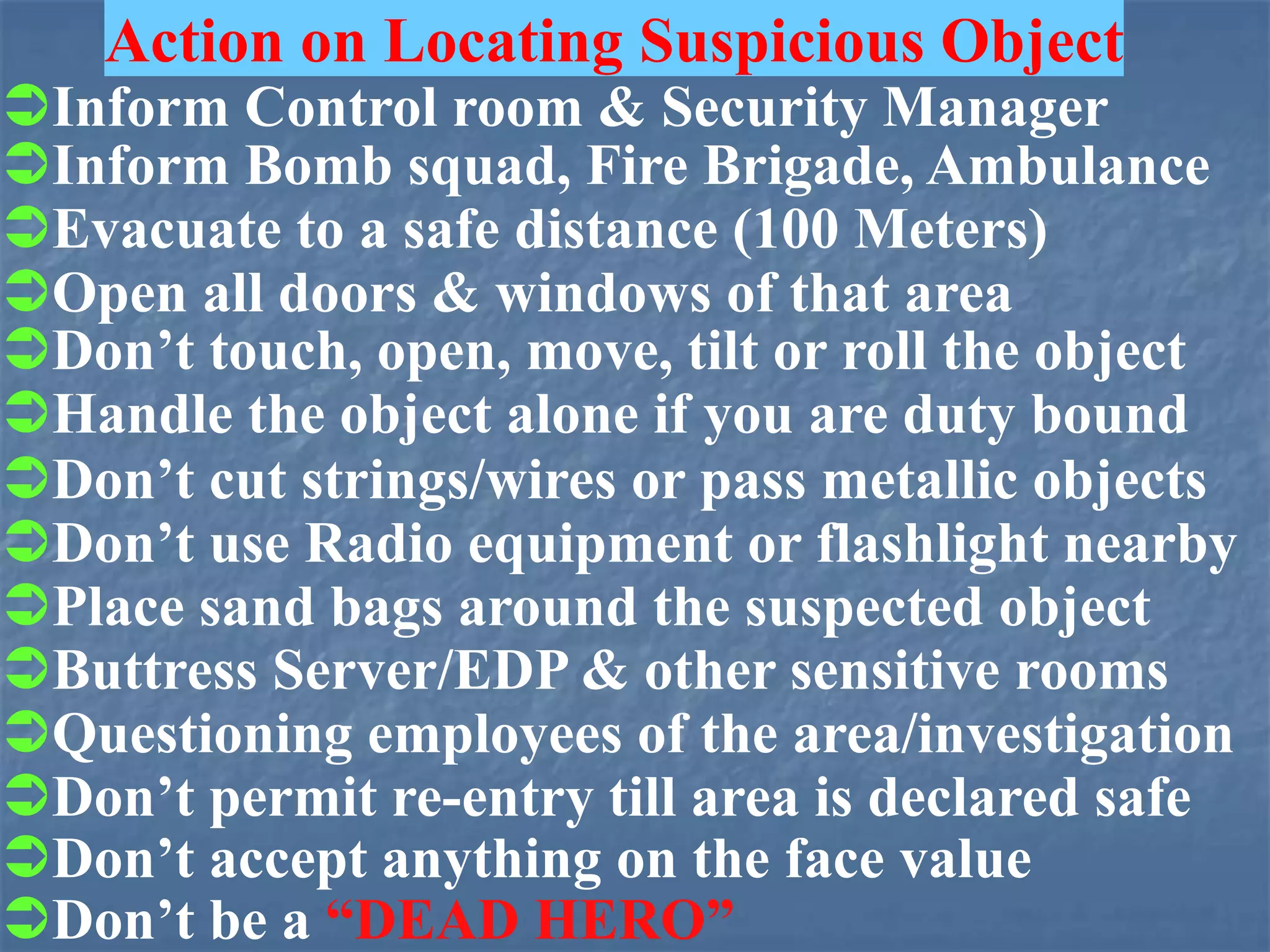 Bomb threat Basis | PDF