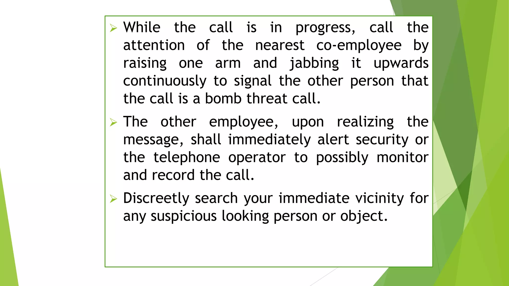 BOMB THREAT AWARENESS SEMINAR.pptx