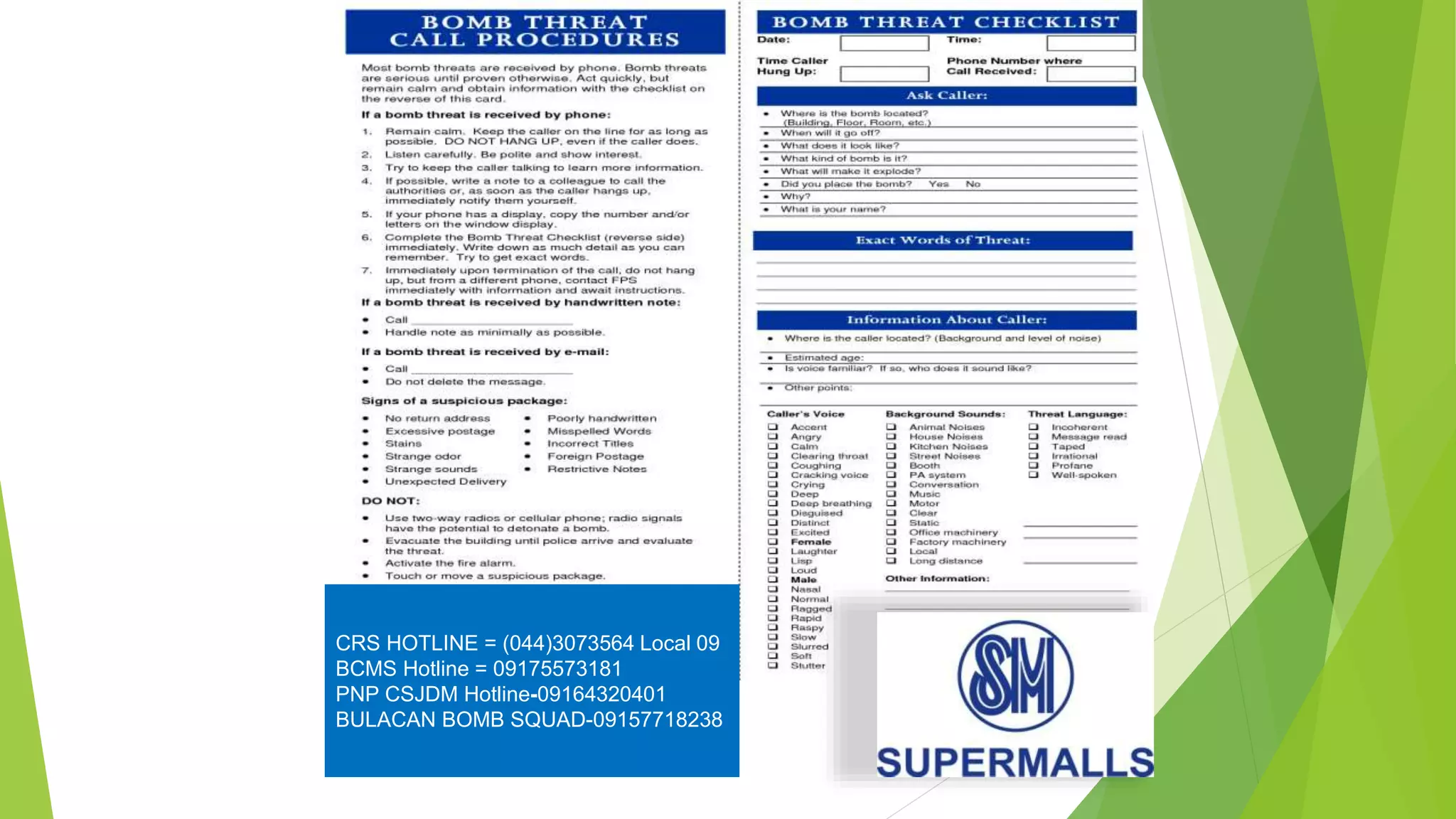 BOMB THREAT AWARENESS SEMINAR.pptx