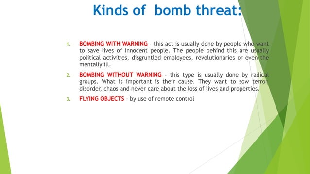 BOMB THREAT AWARENESS SEMINAR.pptx | First Aid | Injuries
