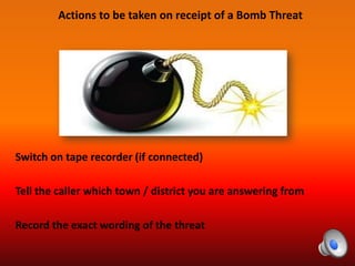 Bomb threat checklist | PPTX